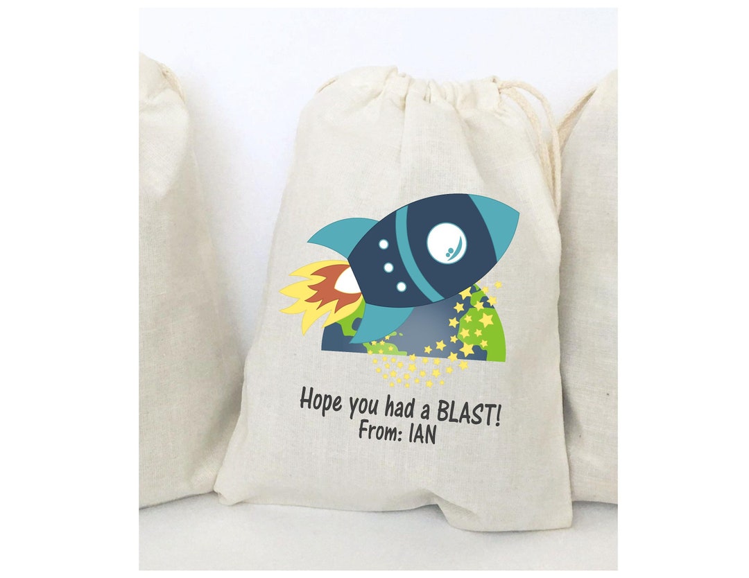 Rocket Ship Favor Bags Outer Space Party Favors - SET OF 5 BAGS - Etsy