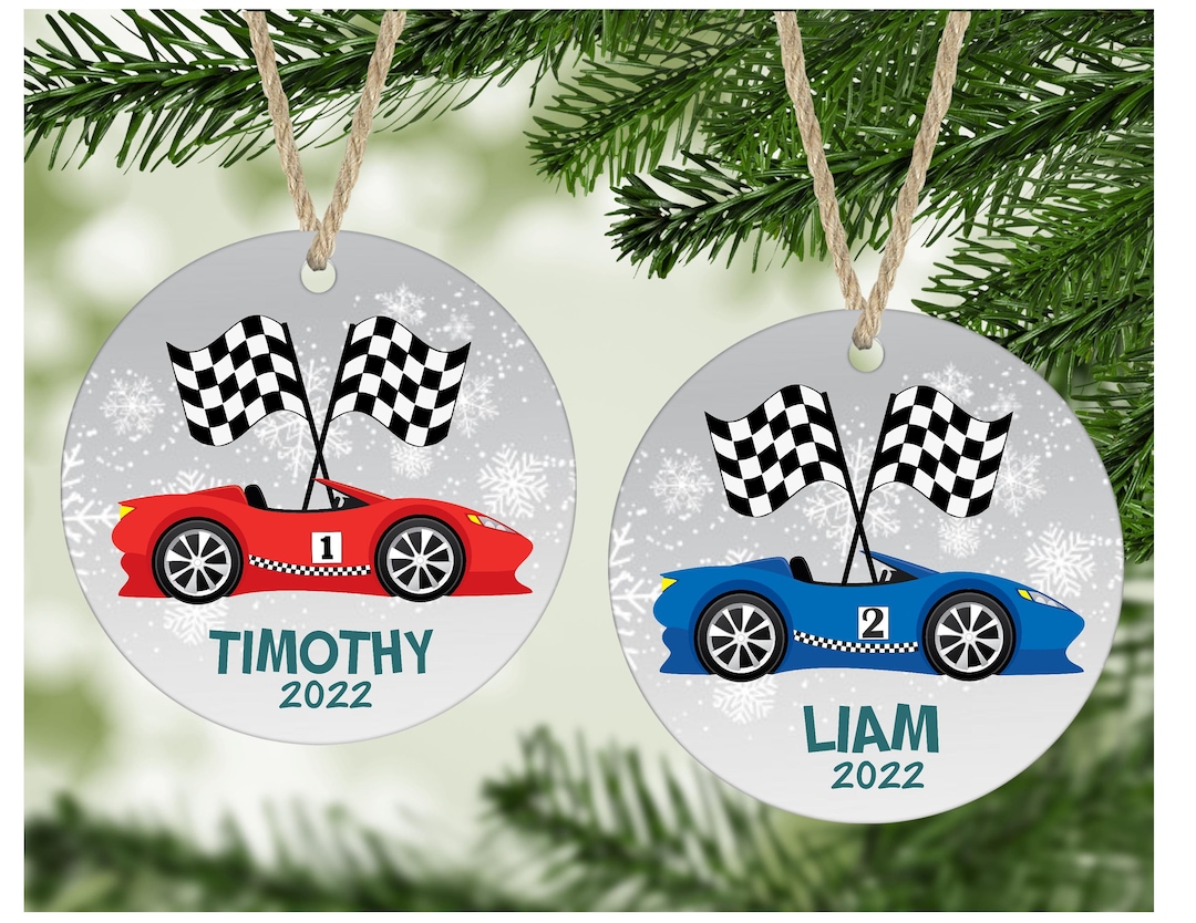 Race Car Ornament Racing Car Christmas Ornament Personalized Ornament ...