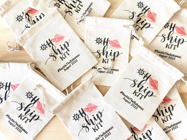 Oh Ship Kit Cruise Favor Bags: Ocean Cruise Vacation, Nautical Party ...