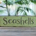 Seashells Wood Sign, Summer Wall Decor, Beach Sign, Hand Painted Wood ...