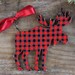 Personalized Christmas Ornament Buffalo Check Moose Ornament - Etsy