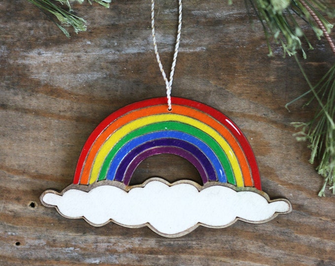 Personalized Rainbow Ornament, Custom Christmas Ornament, Rainbow Baby ...
