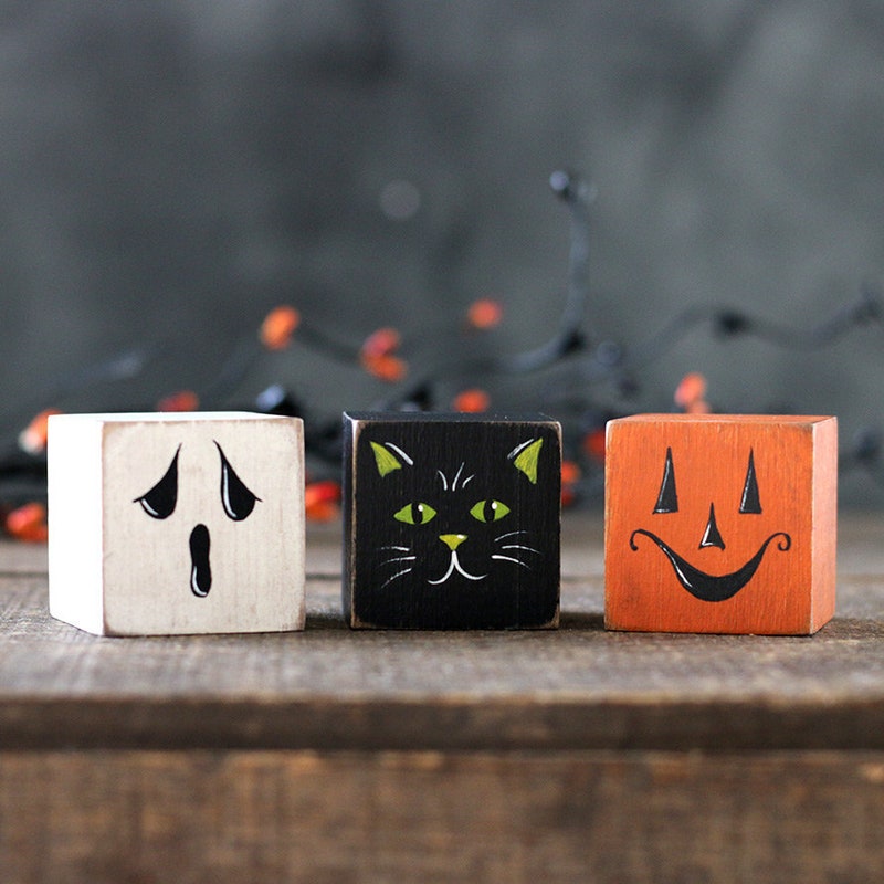 Halloween Blocks - Etsy