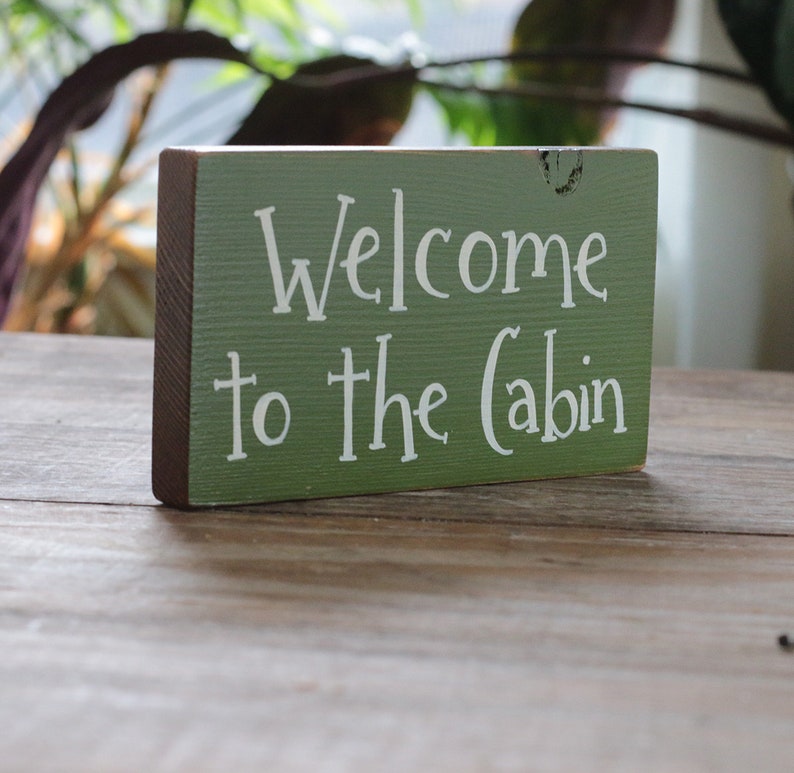 Welcome to the Cabin Sign, Rustic Lodge Decor, New Home Gift, Custom ...