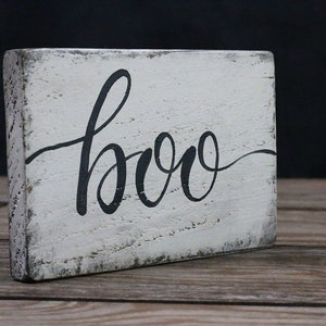 Boo Sign Small Halloween Sign Farmhouse Halloween Decor - Etsy