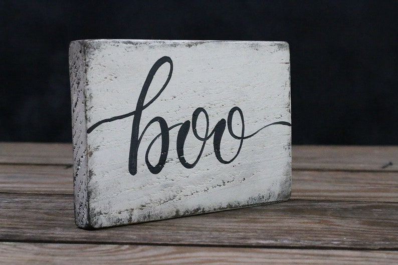 Boo Sign Small Halloween Sign Farmhouse Halloween Decor - Etsy