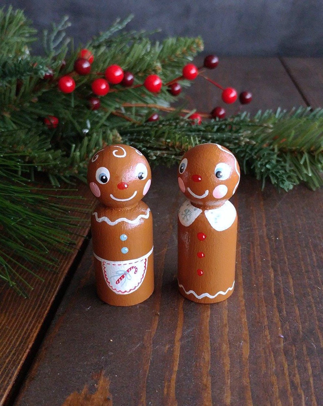 Christmas Peg Dolls, Gingerbread Man Peg Dolls, Gingerbread Christmas ...