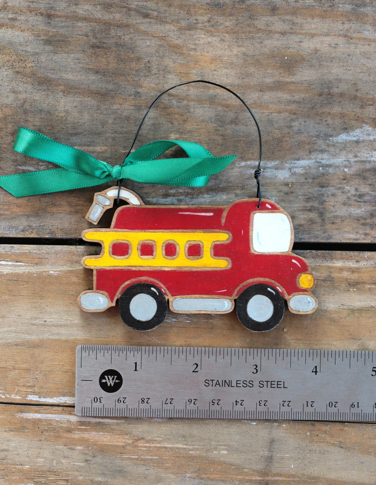 Personalized Fire Truck Ornament Fire Fighter Ornament Hand | Etsy