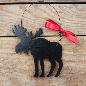 Personalized Christmas Ornament Buffalo Check Moose Ornament - Etsy