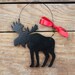 Personalized Christmas Ornament Buffalo Check Moose Ornament - Etsy