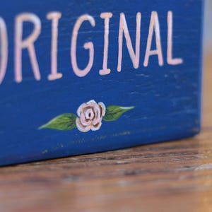 Hand Painted Sign, Be Original Sign, Tiered Tray Decor, Cobalt Blue ...