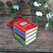 Personalized Stack of Books Ornament Custom Ornament for Teacher ...