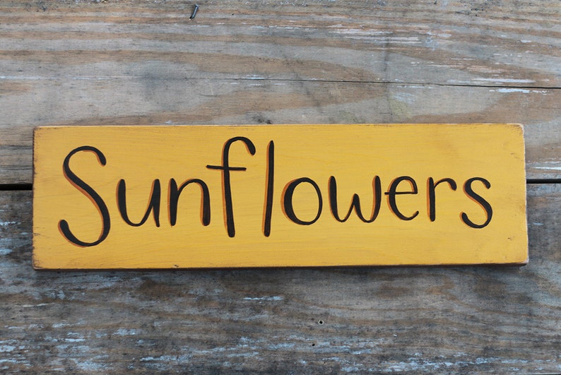 Sunflowers Wood Sign Rustic Fall Decor Primitive Fall Sign | Etsy