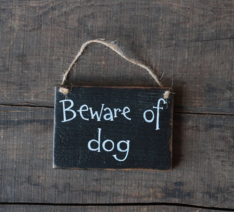 Beware of Dog Sign Custom Wood Sign Primitive Wood Sign - Etsy