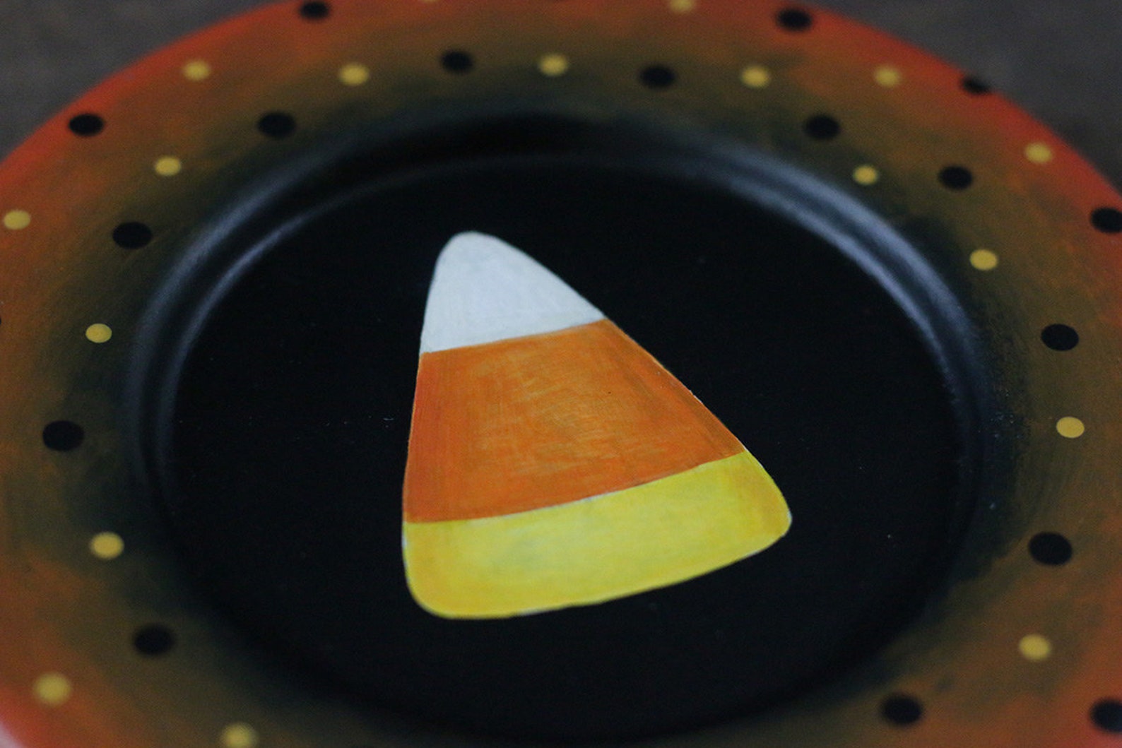 Primitive Halloween Decor Candy Corn Wood Plate Tiered Tray - Etsy