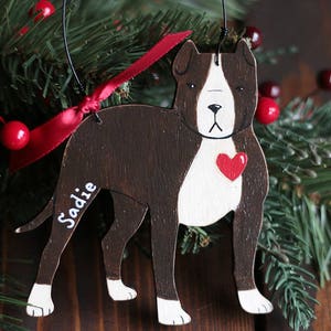 Personalized Pit Bull Lover Custom Hand Painted Pet Gift for Pit Bulls ...