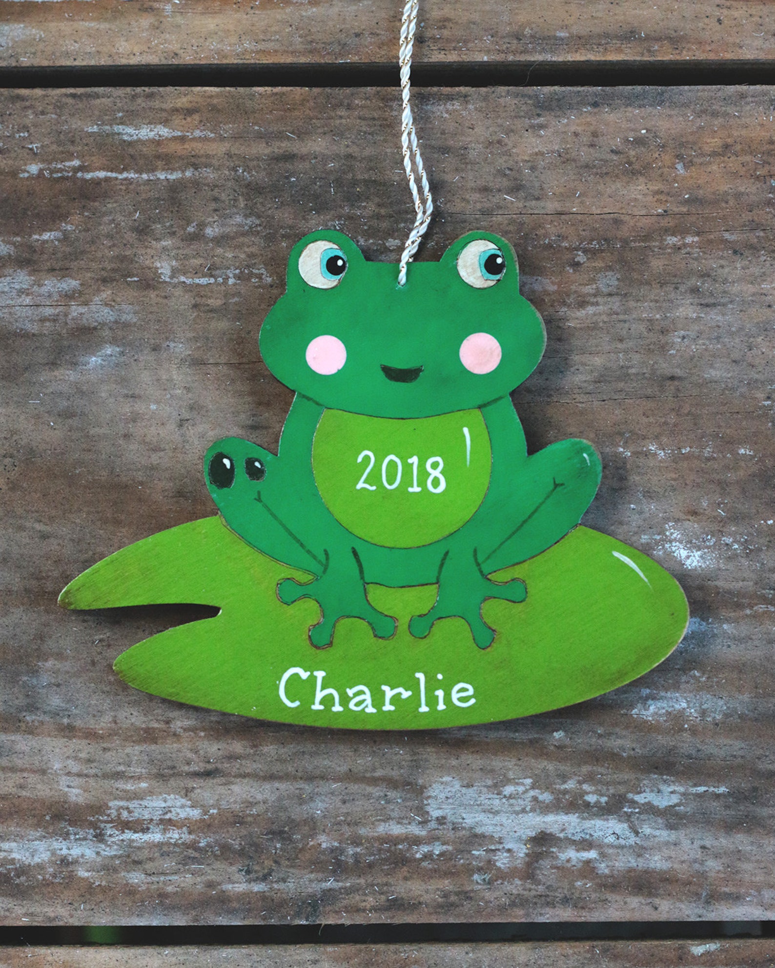 Personalized Frog Ornament Hand Painted Christmas Ornament | Etsy