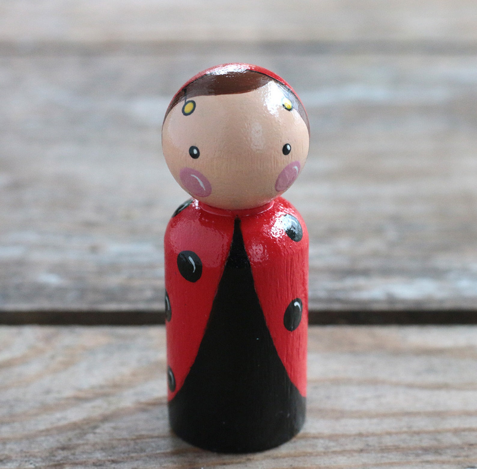Ladybug Peg Doll Custom Peg Doll Ladybug Ornament Ladybug | Etsy