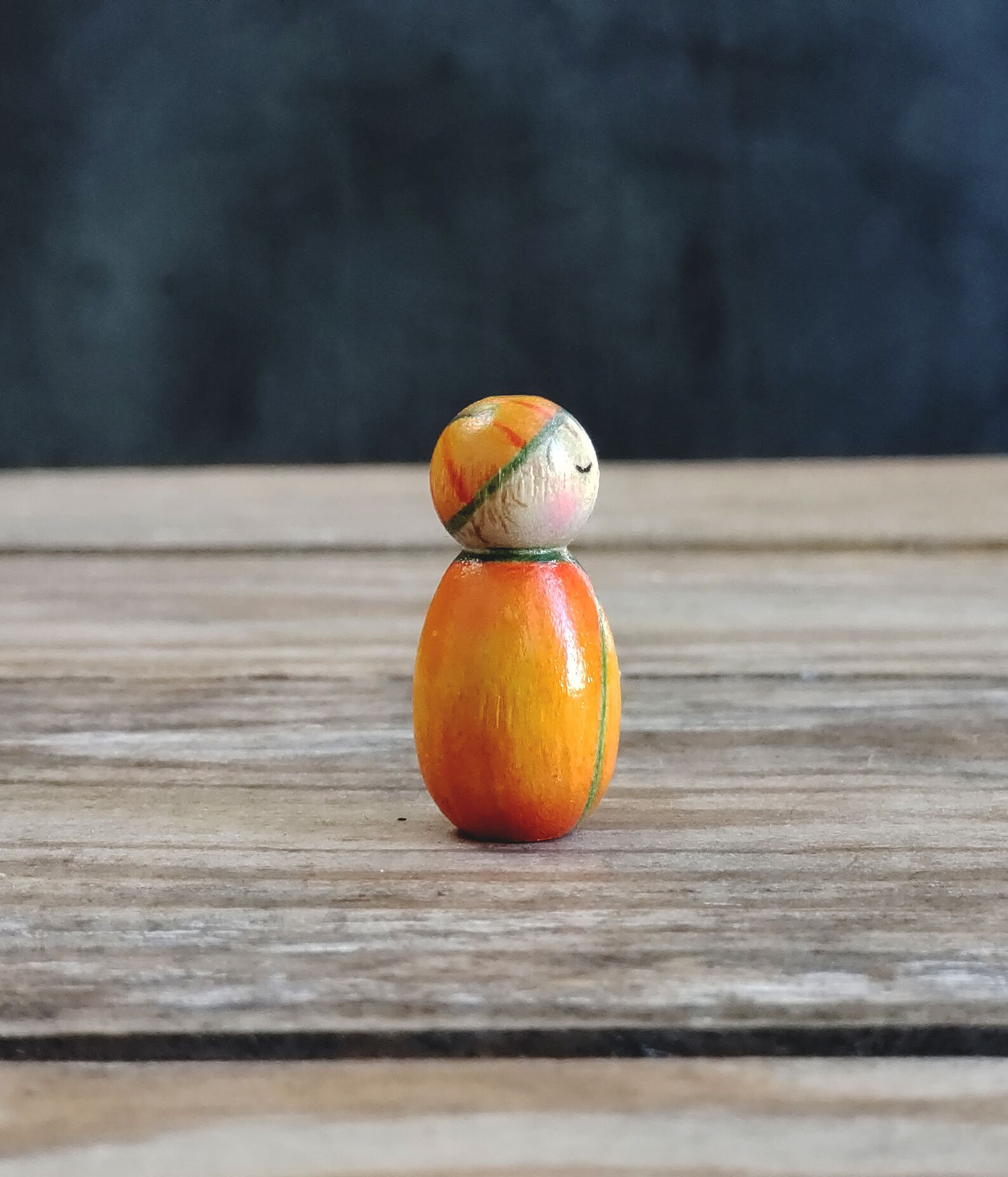 Pumpkin Baby Peg Doll, Halloween Peg Doll, Fall Shelf Sitter or ...