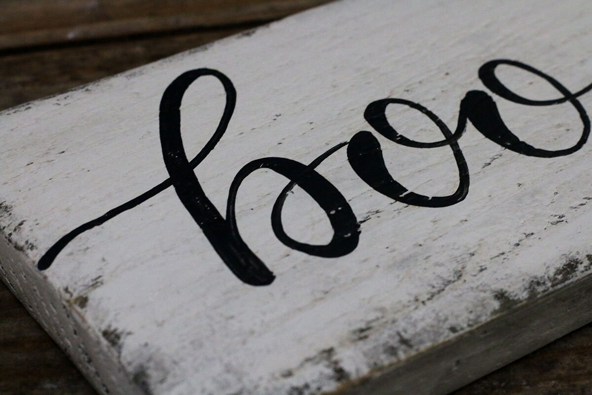 Boo Sign Small Halloween Sign Farmhouse Halloween Decor | Etsy