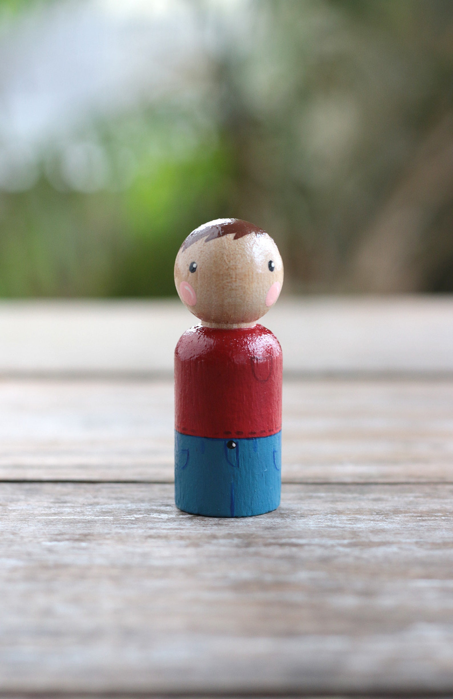 Custom Boy Peg Doll Simple Toy for Open Play Custom Peg Doll | Etsy