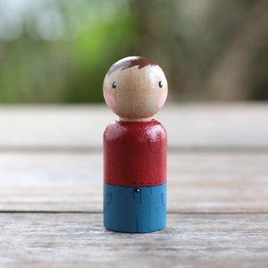 Custom Boy Peg Doll, Simple Toy for Open Play, Custom Peg Doll Family ...