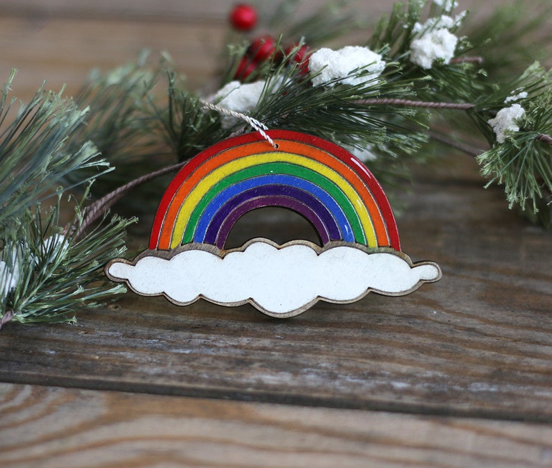 Personalized Rainbow Ornament Custom Christmas Ornament | Etsy