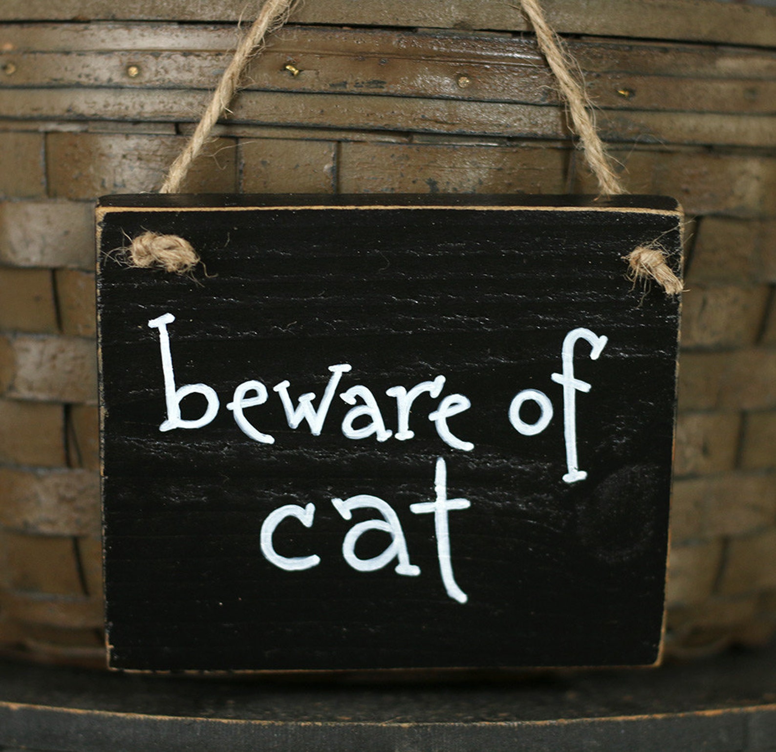 Beware of Cat Sign Custom Wood Sign Front Door Decor Custom | Etsy
