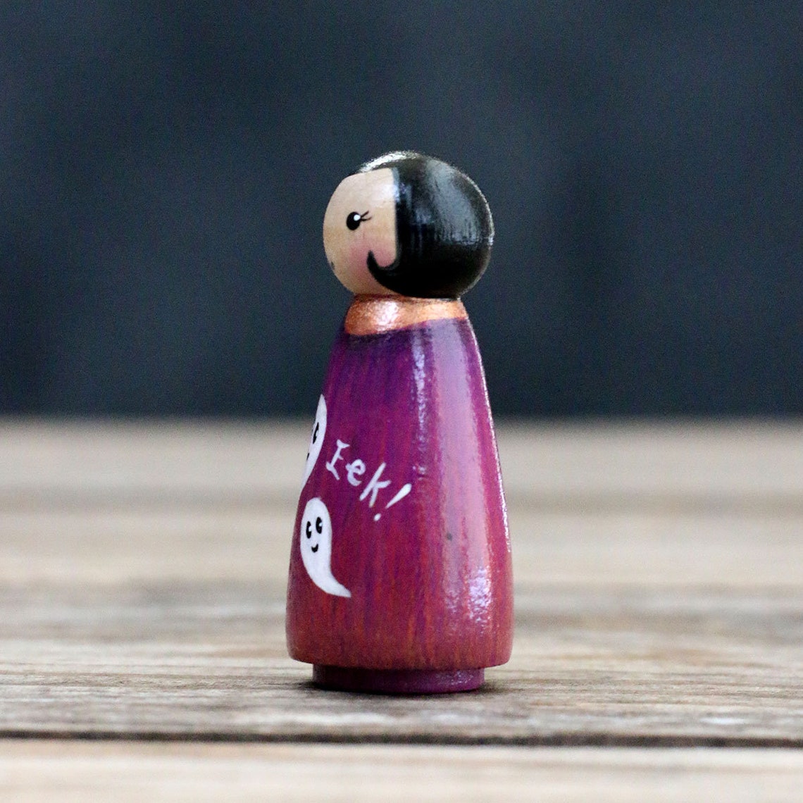 Halloween Peg Doll Purple Halloween Girl With Ghosts | Etsy