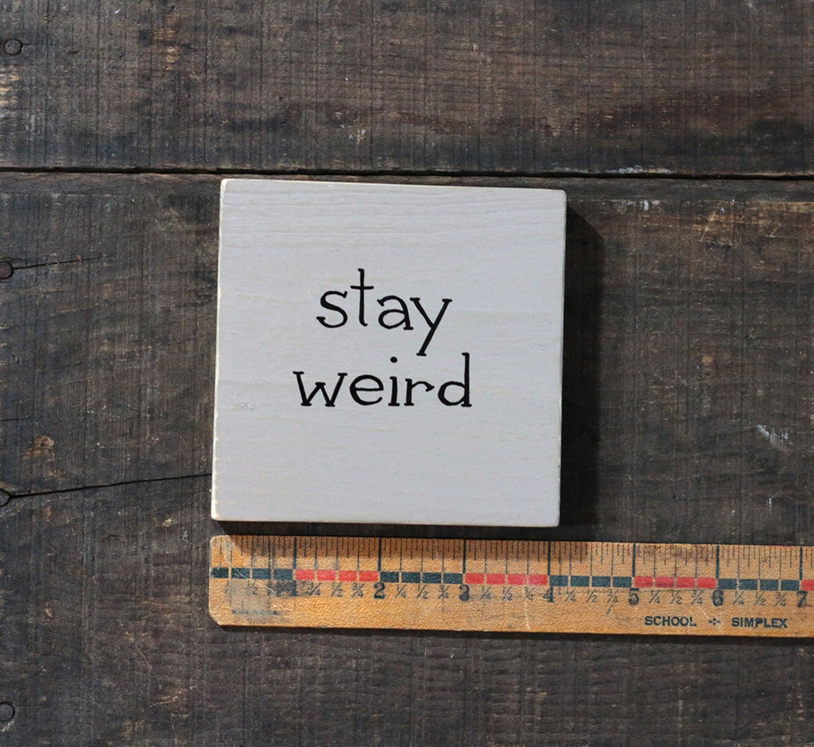 Stay Weird Sign Nerd Gift Office Desk Decor Custom Shelf - Etsy
