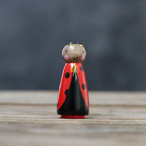 Ladybug Peg Doll, Custom Peg Doll, Ladybug Cake Topper, Ladybug Decor ...