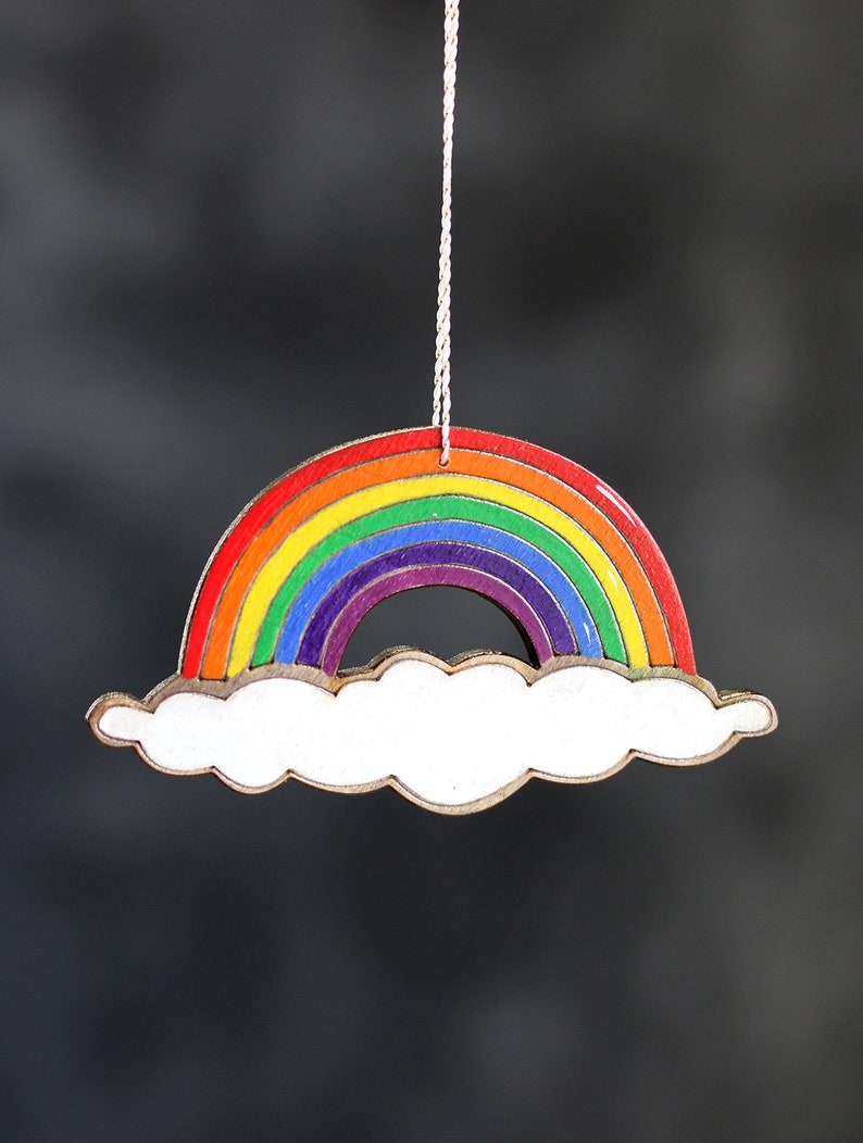 Personalized Rainbow Ornament Custom Christmas Ornament | Etsy