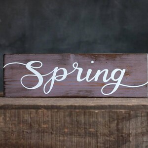 Spring Wood Sign, Primitive Spring Wall Decor, Custom Hand Painted Wood ...