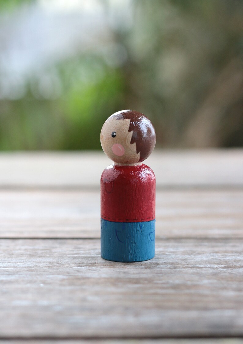 Custom Boy Peg Doll Simple Toy for Open Play Custom Peg Doll - Etsy