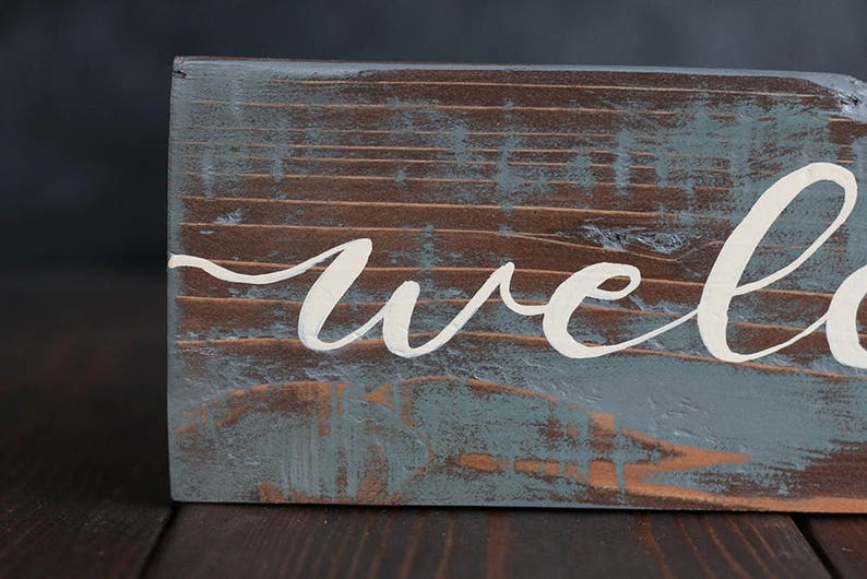 Welcome Spring Sign Custom Primitive Wood Sign Rustic Spring | Etsy