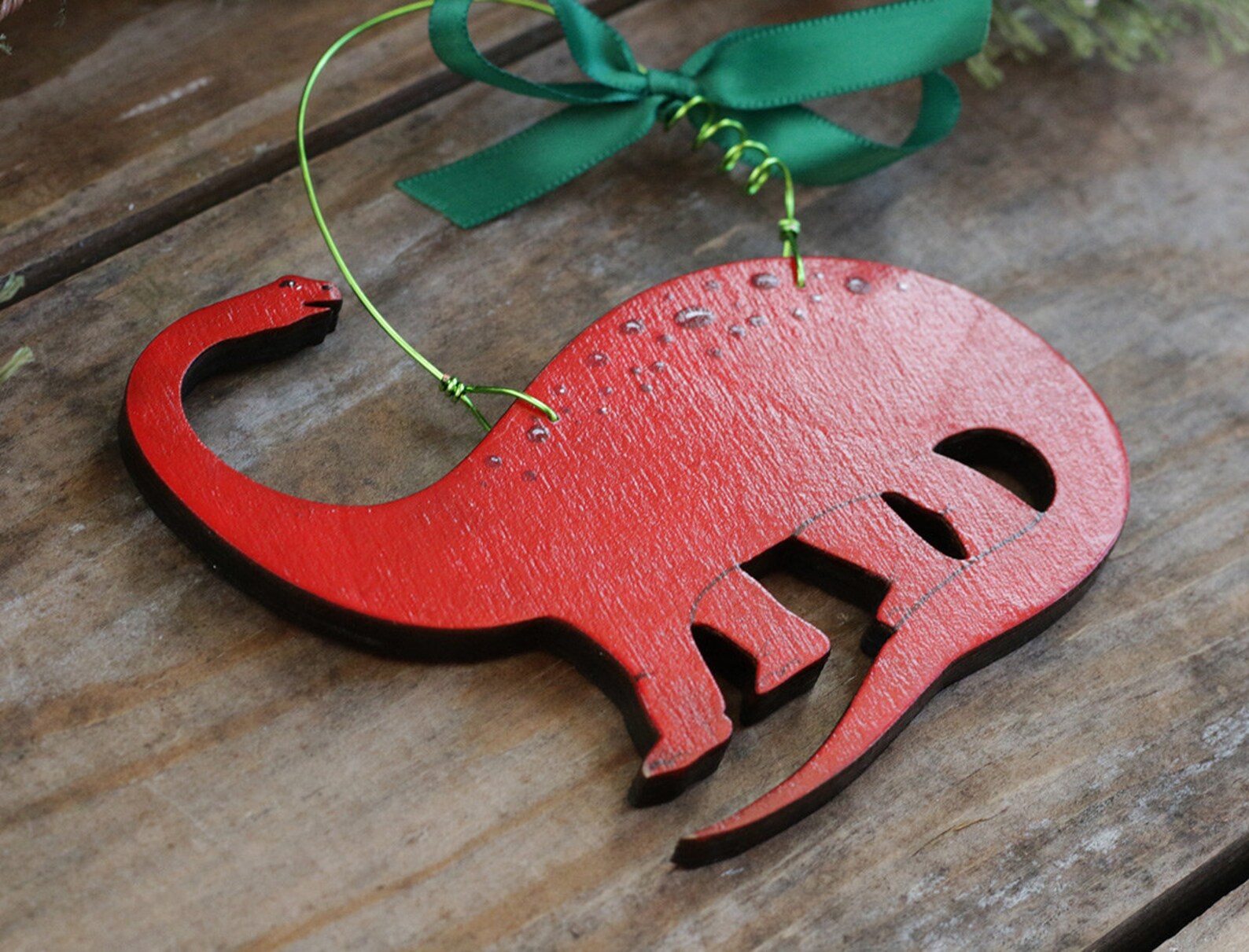 Personalized Brontosaurus Ornament Dinosaur Christmas | Etsy