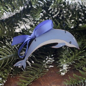 Personalized Dolphin Ornament, Nautical Decor, Hand Painted Christmas ...