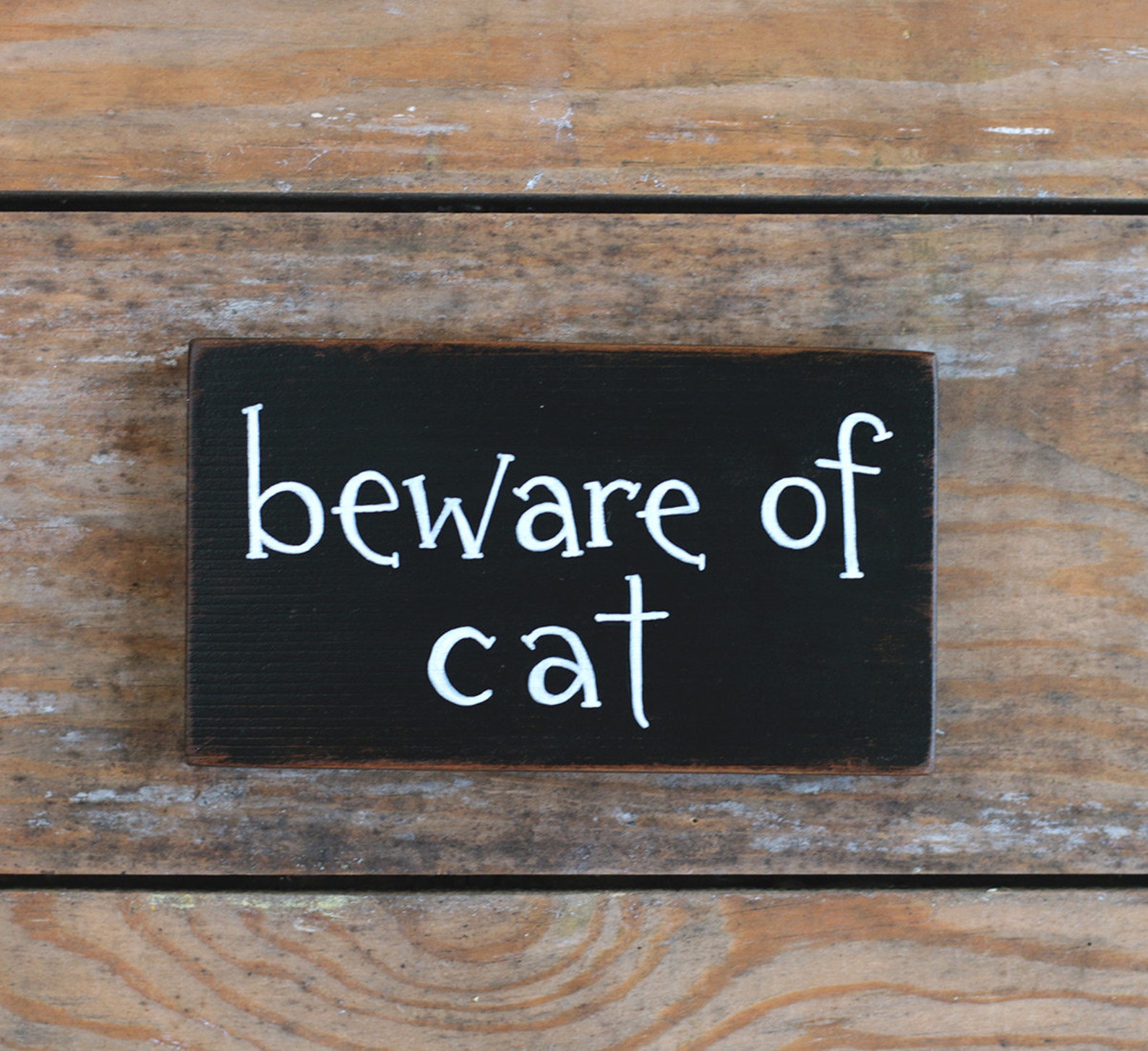 Beware of Cat Sign Custom Wood Sign Front Door Decor Custom | Etsy
