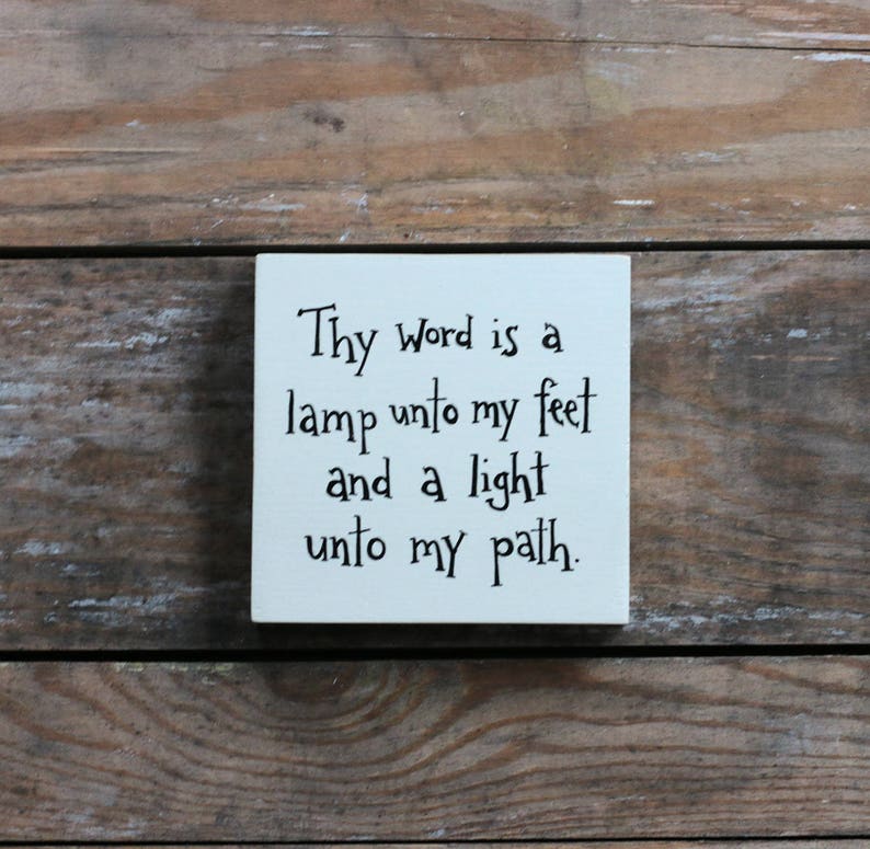 Custom Shelf Sitter Thy Word is a Lamp Unto My Feet Sign - Etsy