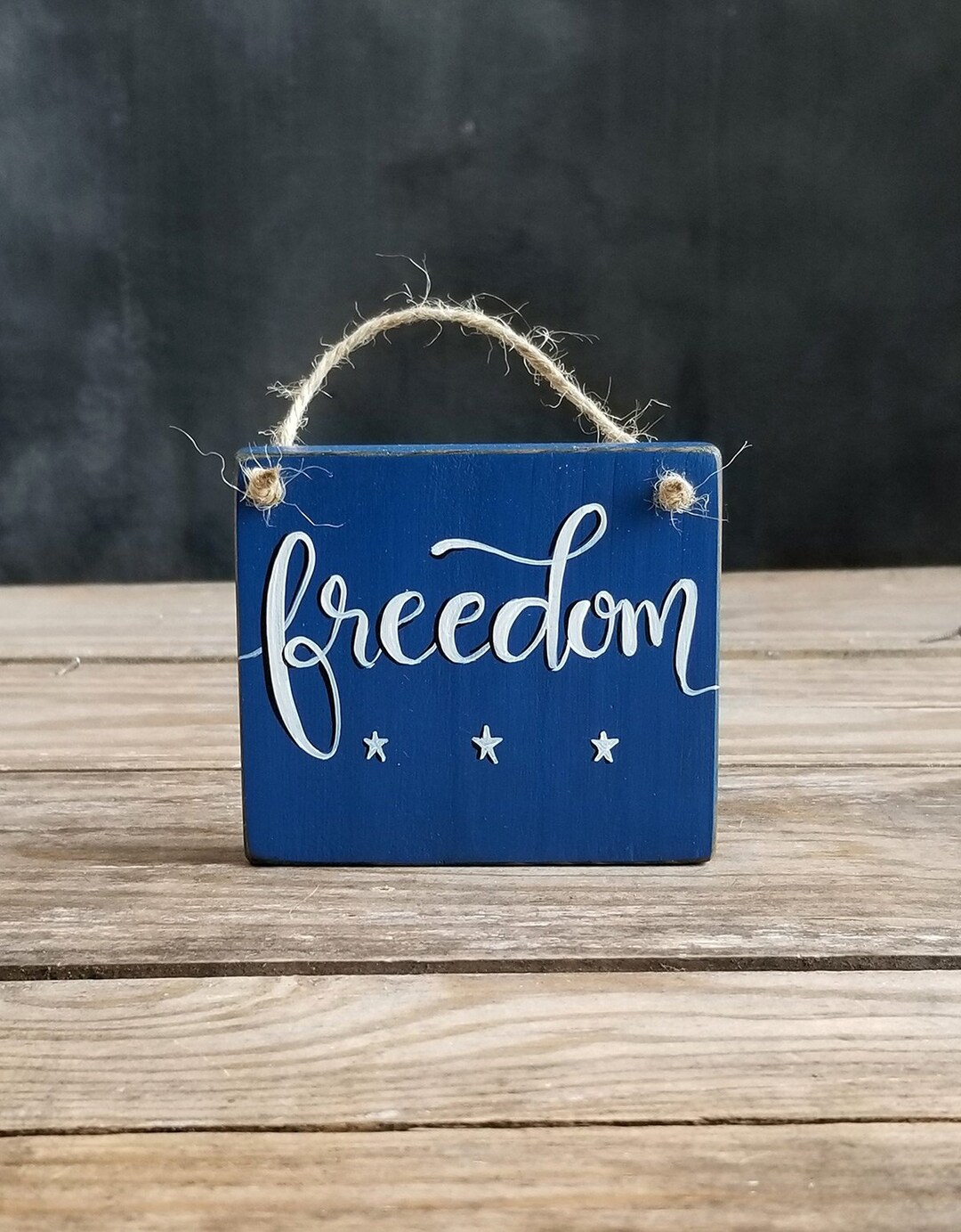Freedom Sign Ornament, Primitive Patriotic Decor, 4th of July Sign ...