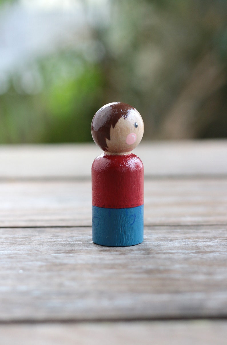 Custom Boy Peg Doll Simple Toy for Open Play Custom Peg Doll - Etsy