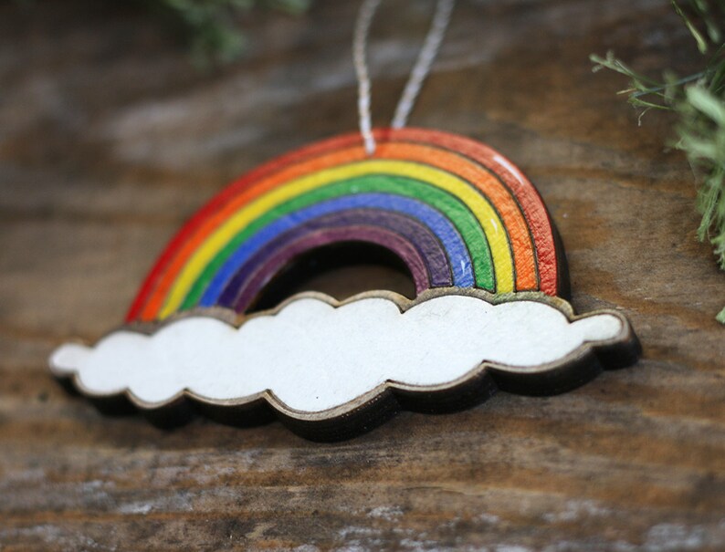 Personalized Rainbow Ornament Custom Christmas Ornament | Etsy