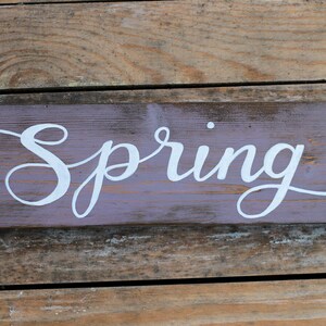 Spring Wood Sign, Primitive Spring Wall Decor, Custom Hand Painted Wood ...