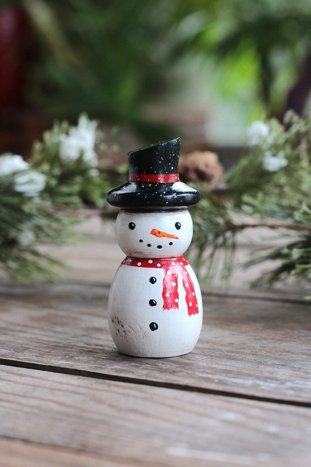 Snowman Peg Doll, Snowman Ornament, Christmas Peg Doll, Christmas ...