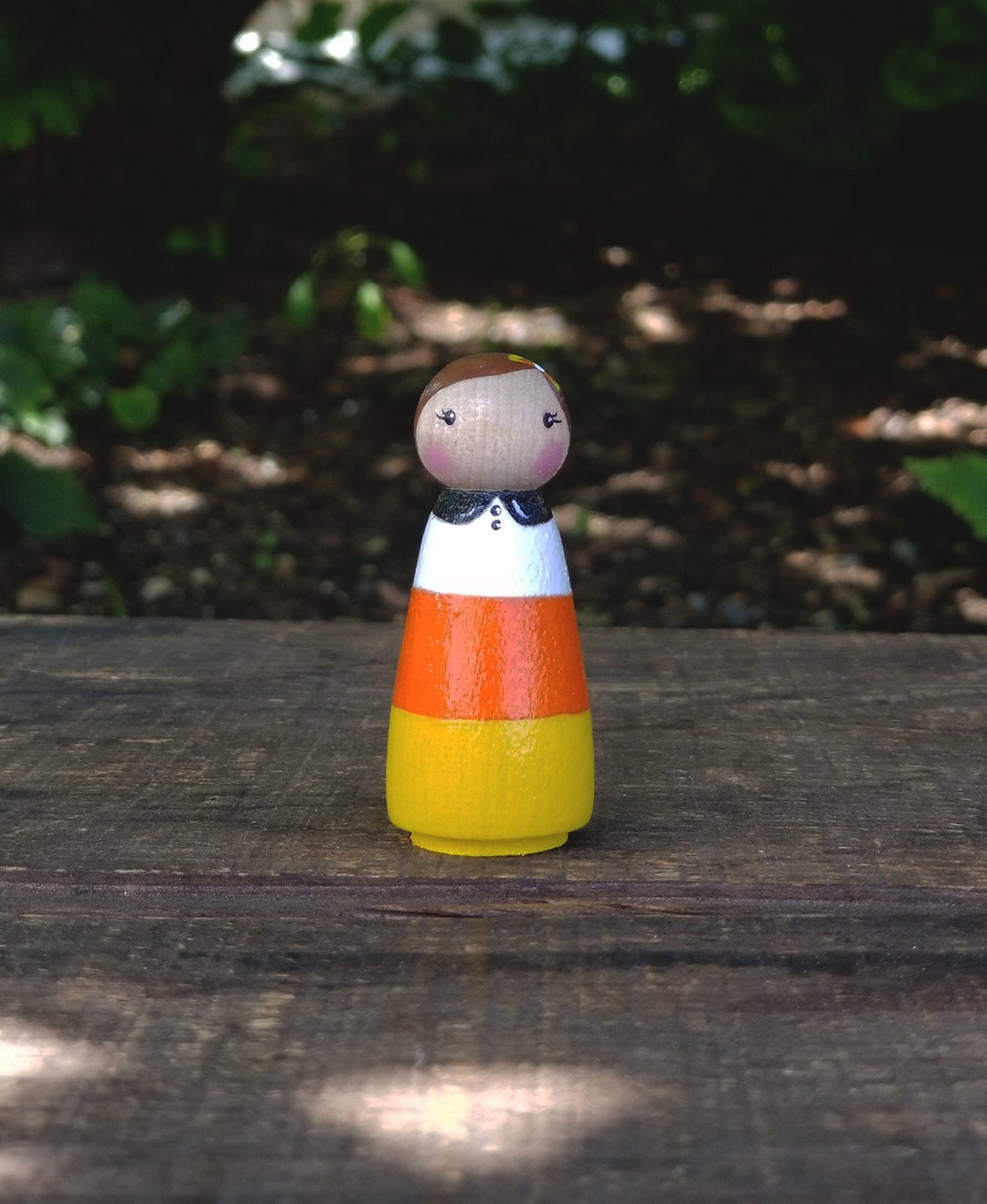 Halloween Peg Doll, Candy Corn Peg Doll, Halloween Tiered Tray Decor ...