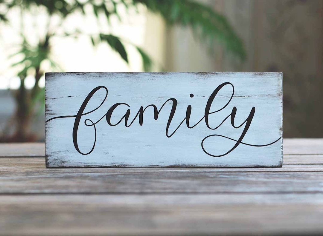Family Sign, Custom Hand Painted Sign, Photo Wall Decor, New Home Gift ...