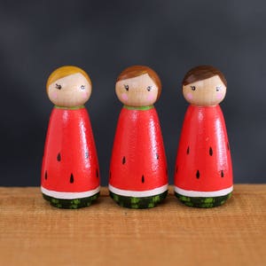 Watermelon Peg Doll, Summer Peg Doll, Watermelon Decor, Cake Topper ...