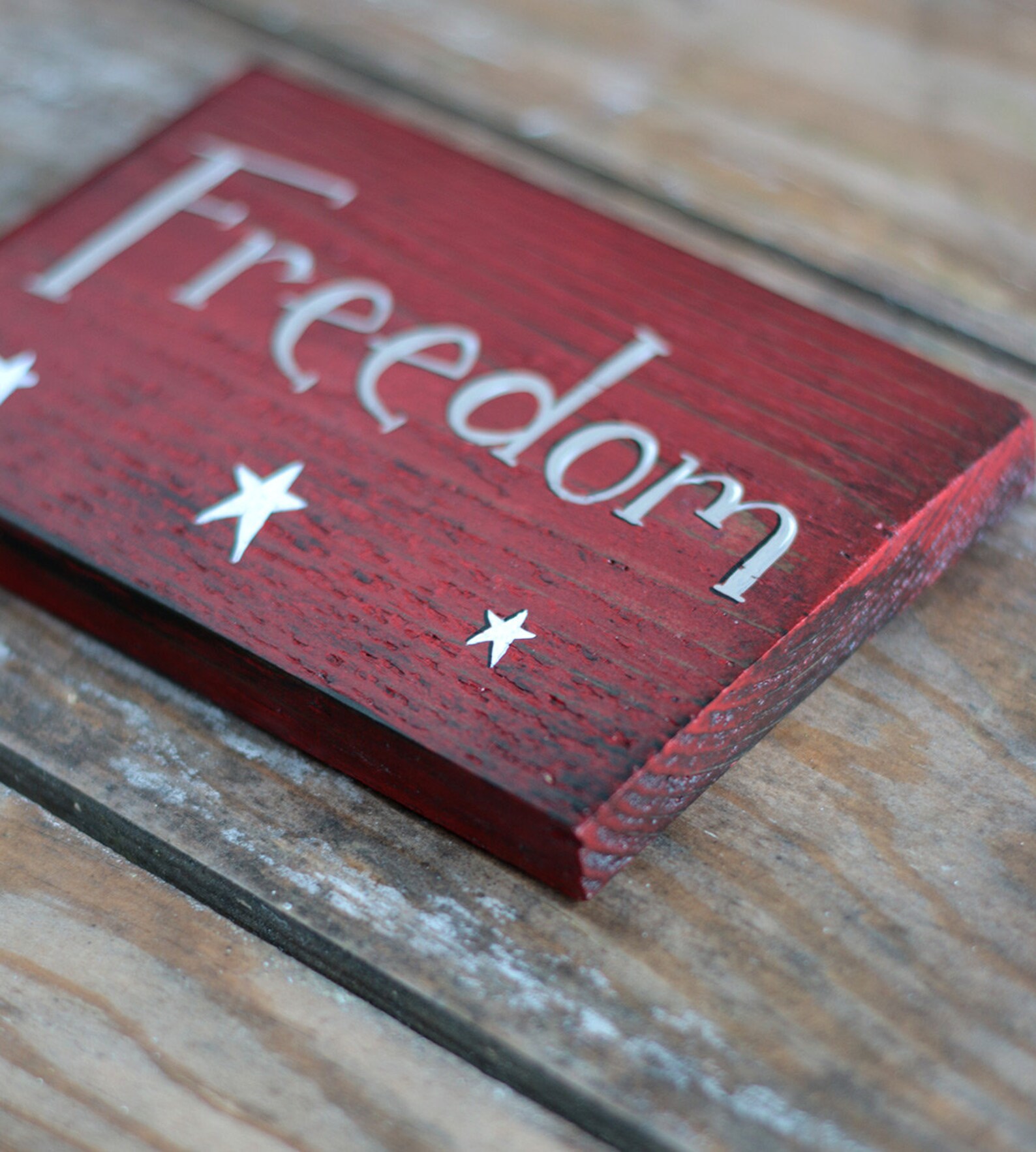 Freedom Sign Patriotic Decor Small Wood Sign Primitive Wood | Etsy