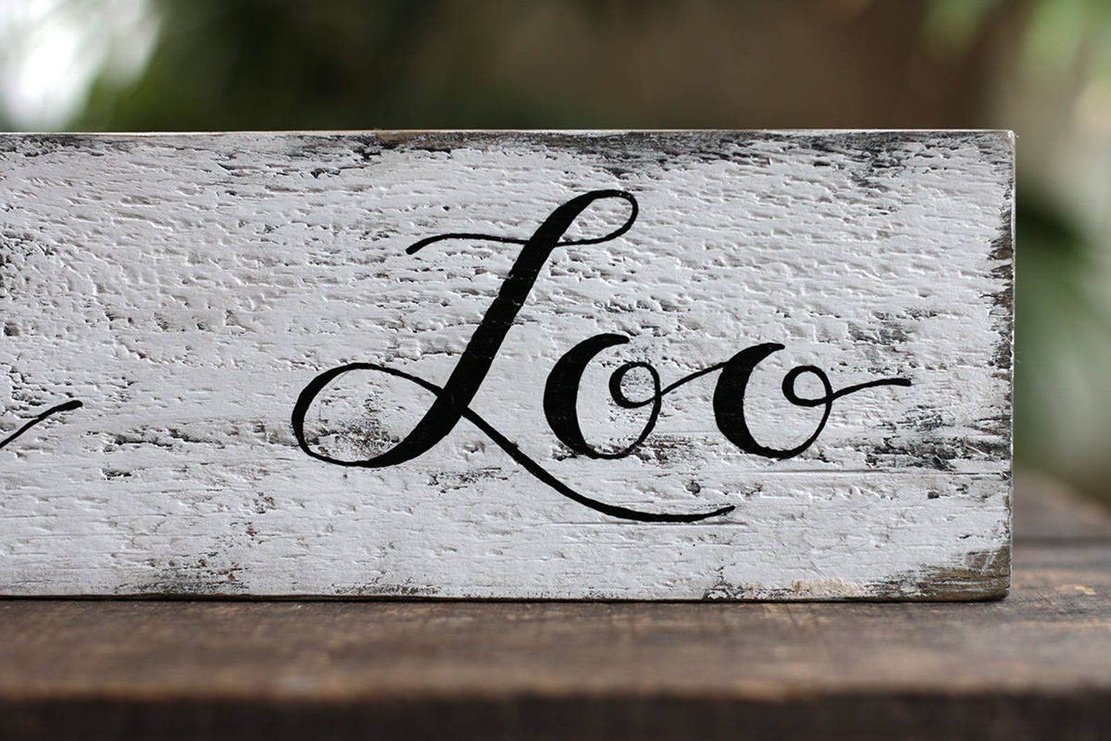 Rustic Bathroom Sign the Loo Hand-lettered Wooden Sign - Etsy
