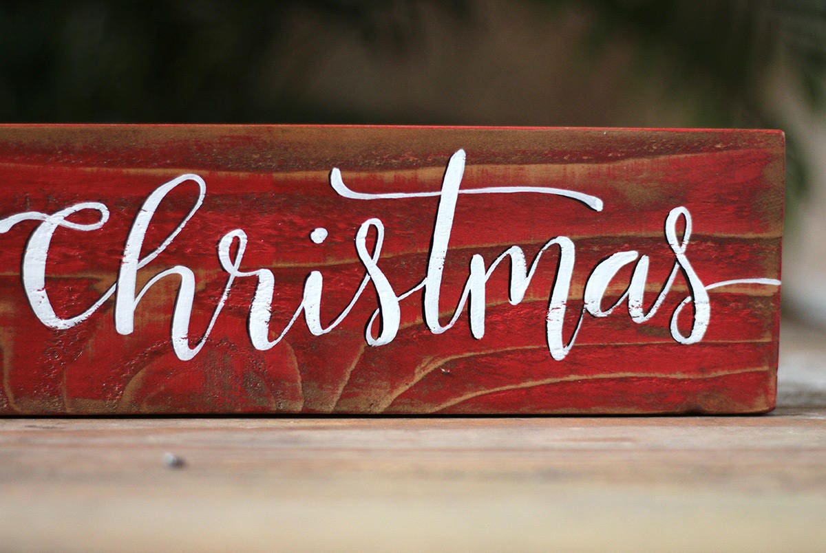 Merry Christmas Sign Custom Wood Sign Primitive Christmas | Etsy